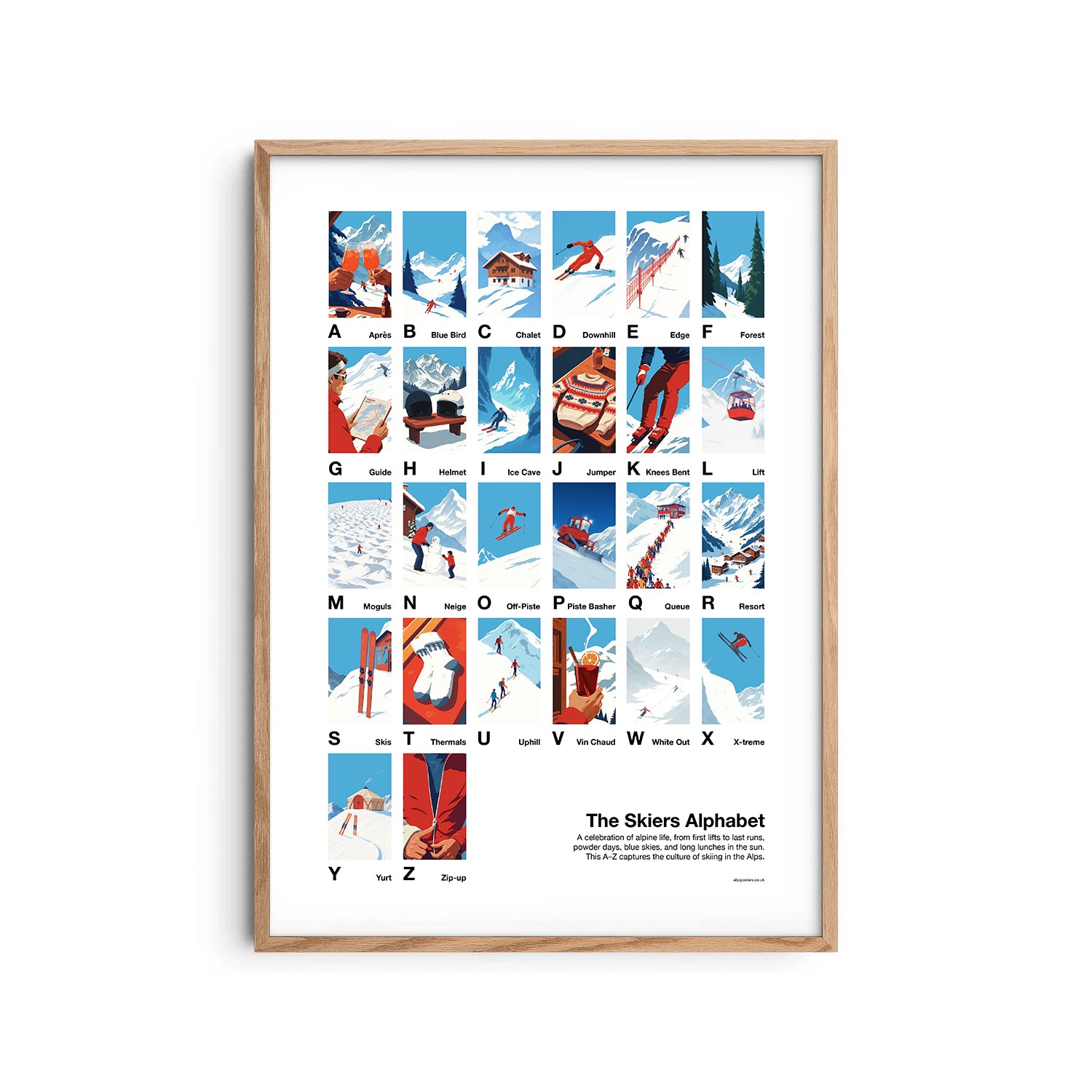 The Skiers Alphabet – ABC Posters